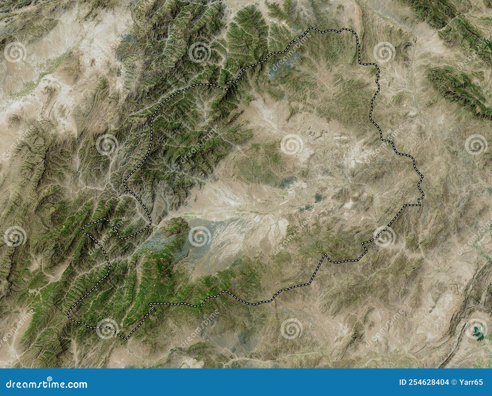 Khost, Afghanistan. High-res Satellite Stock Illustration ...