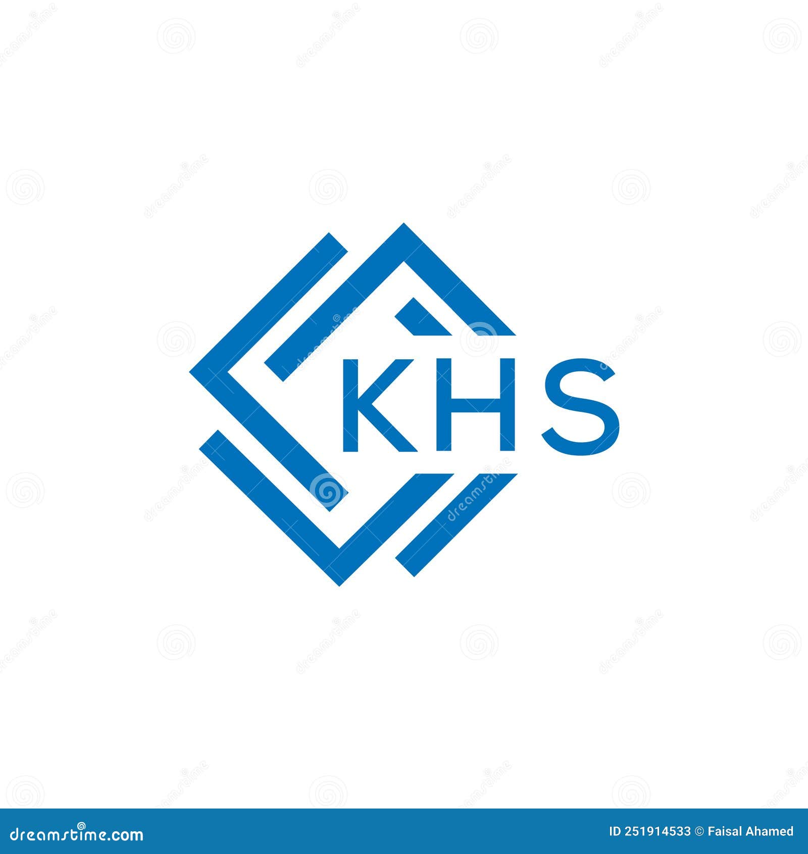 KHS Letter Logo Design on White Background. KHS Creative Circle Letter ...