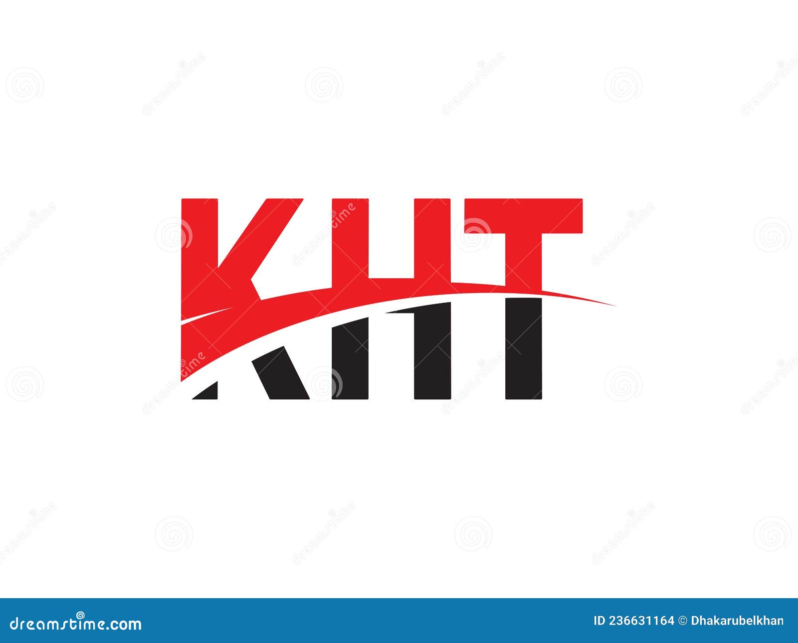 KHT Letter Initial Logo Design Vector Illustration Stock Vector ...