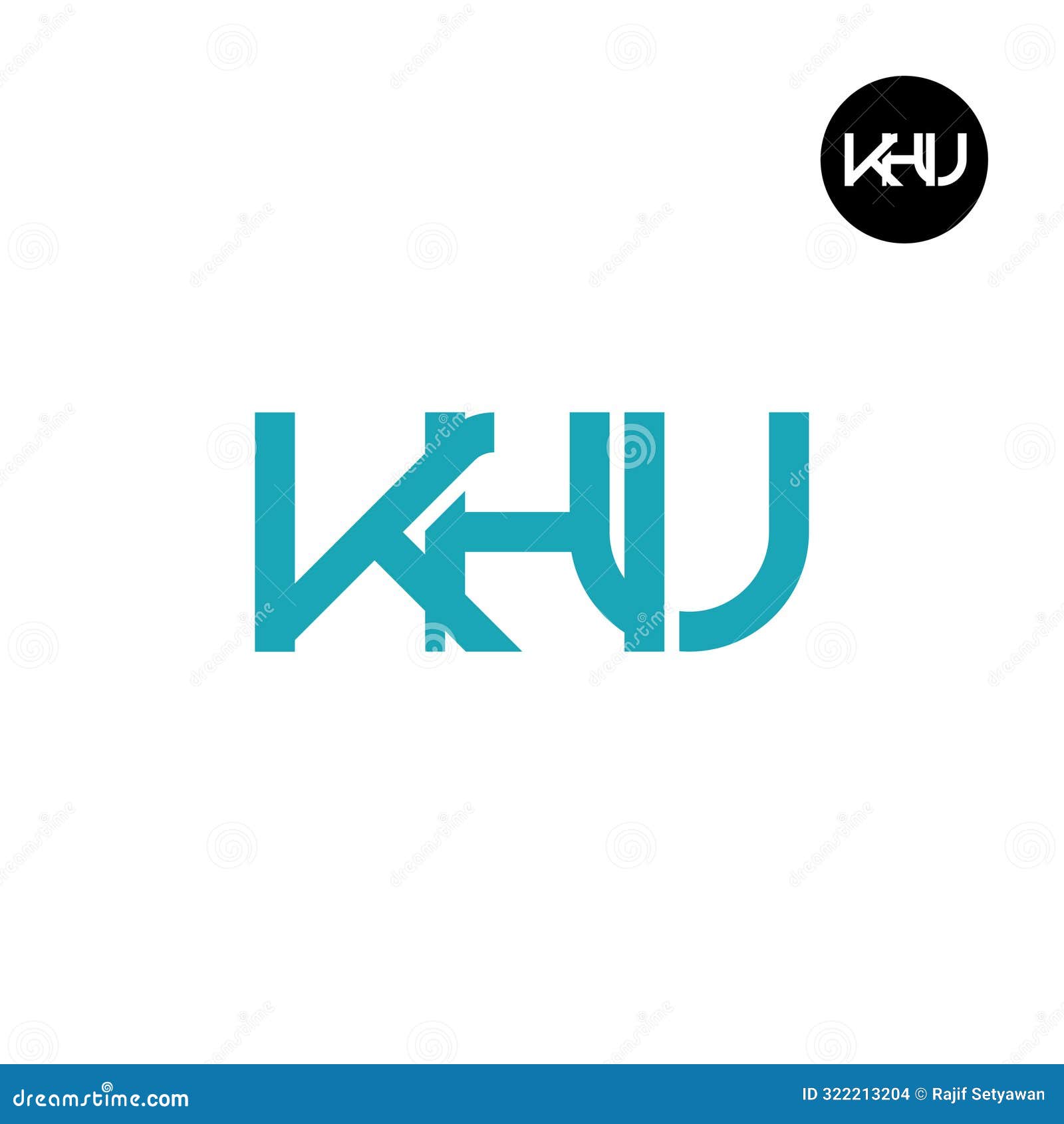 KHU Logo Letter Monogram Design Stock Vector - Illustration of names ...