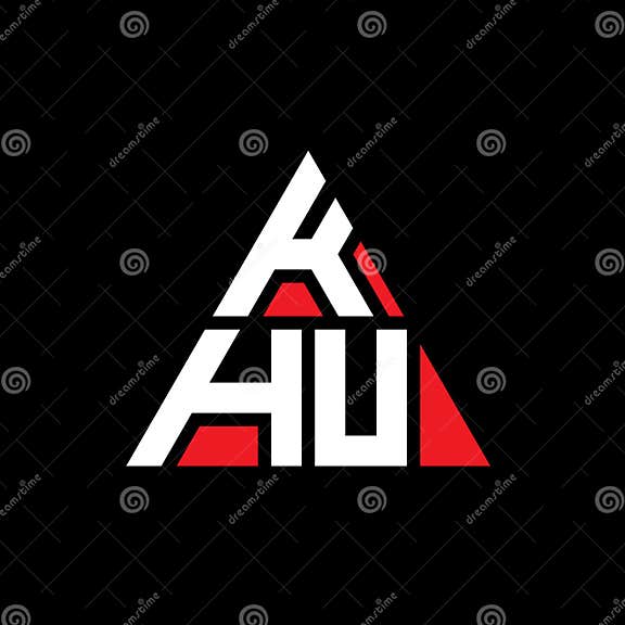 KHU Triangle Letter Logo Design with Triangle Shape. KHU Triangle Logo ...