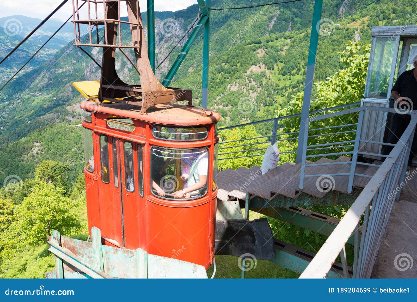 Ropeway in Khulo, Adjara, Georgia. it is Built by Soviet Union ...