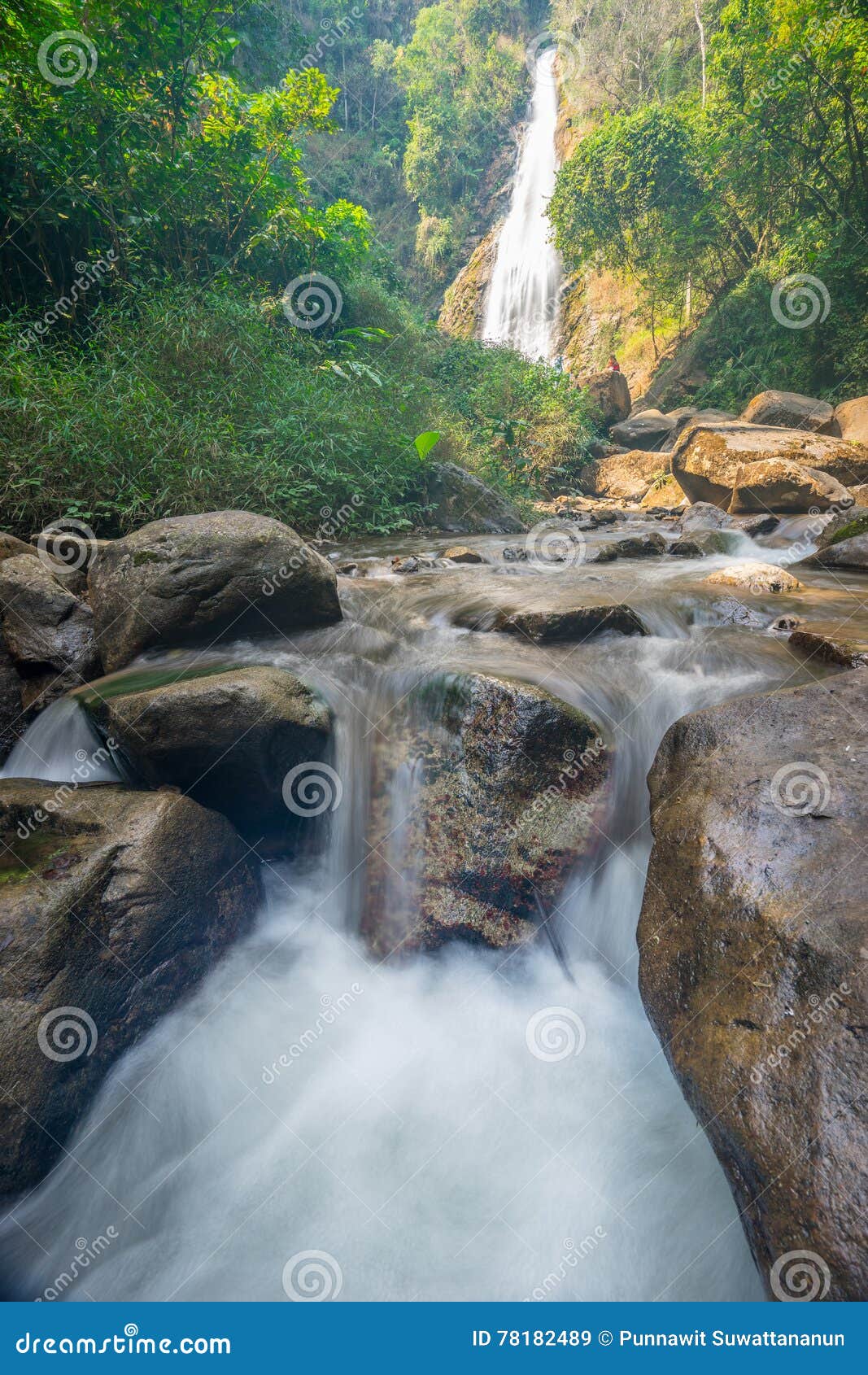 Khun Korn Waterfall in Chiang Rai Stock Image - Image of landscape ...