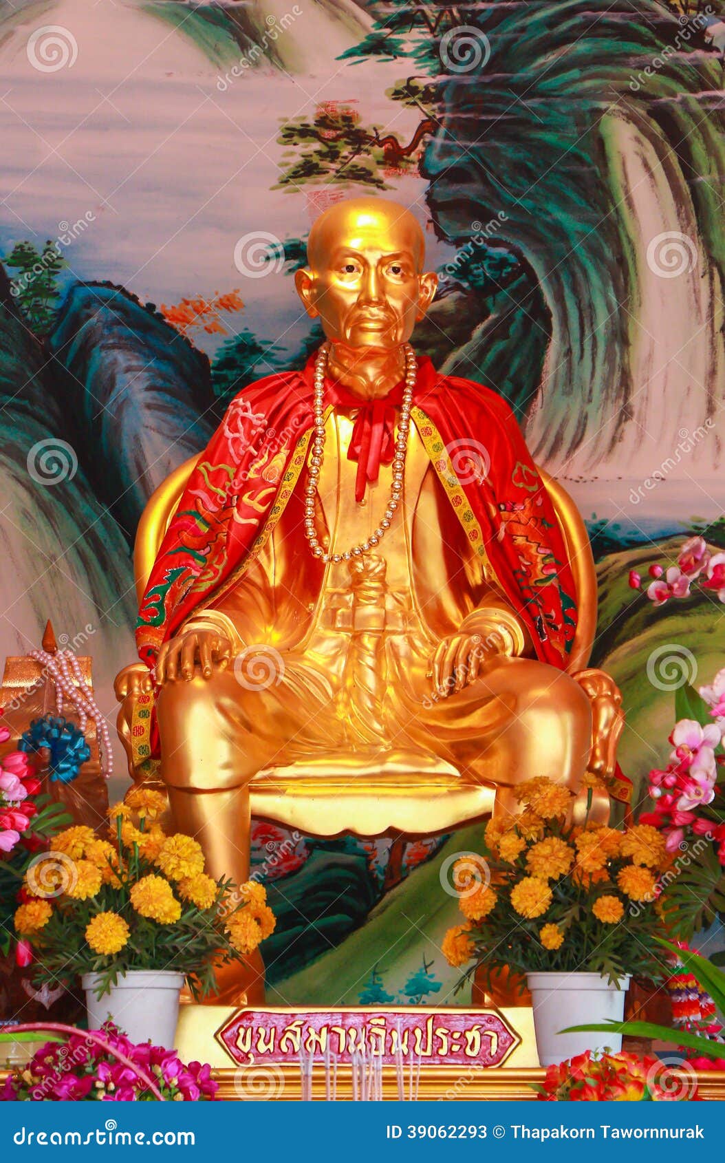 Khun saman statue stock image. Image of statue, mahayana - 39062293