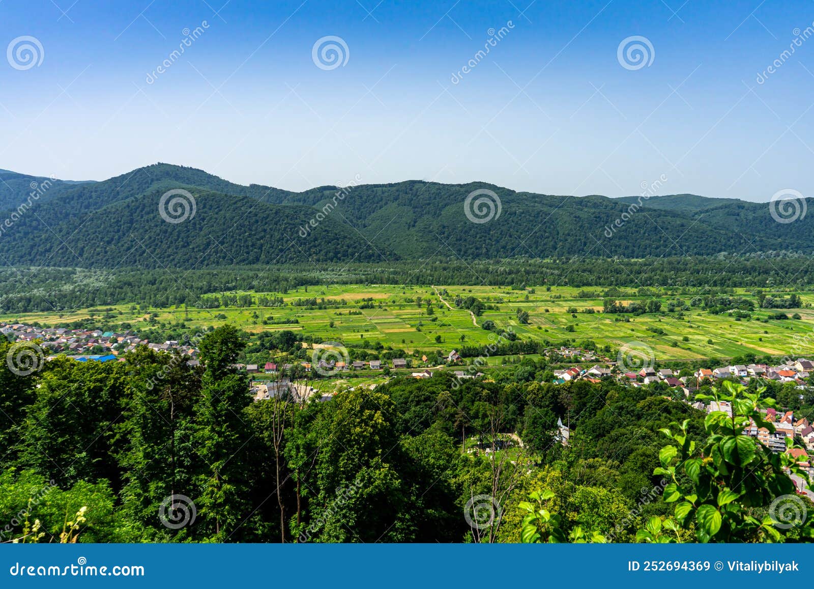 Panoramic View of Khust City from Khust Castle in Khust, Ukraine Stock ...