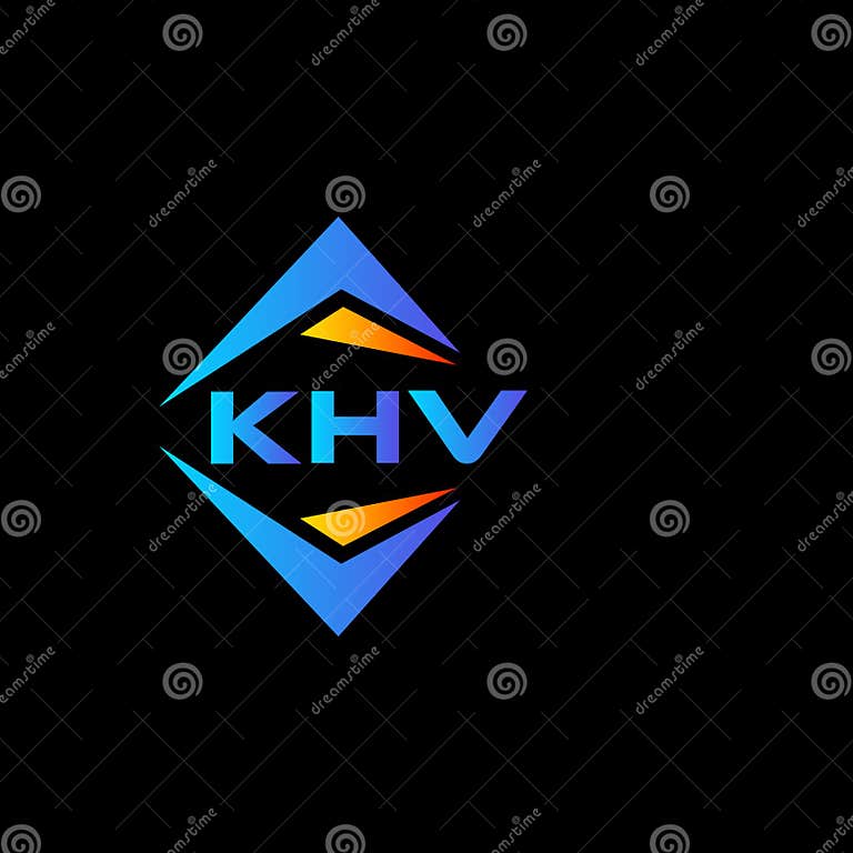 KHV Abstract Technology Logo Design on Black Background. KHV Creative ...
