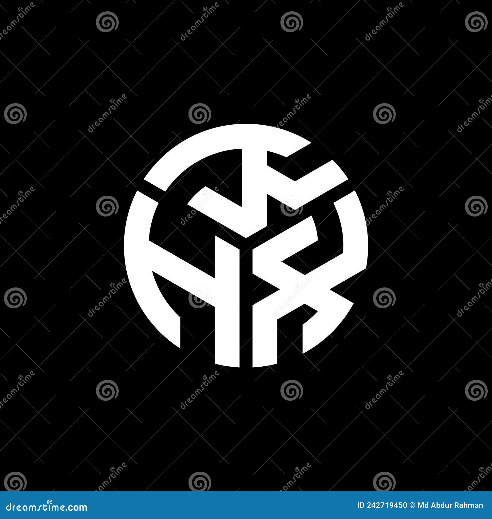KHX Letter Logo Design on Black Background. KHX Creative Initials ...