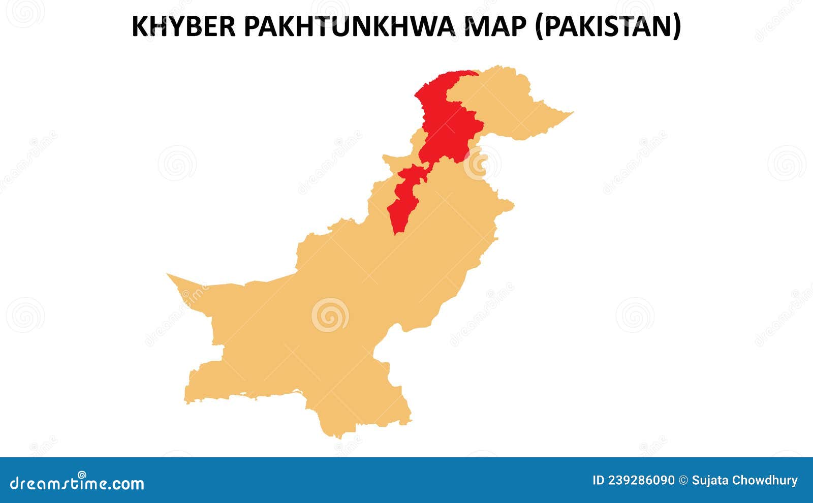 Khyber Pakhtunkhwa Map Highlighted On Pakistan Map. Khyber Pakhtunkhwa ...