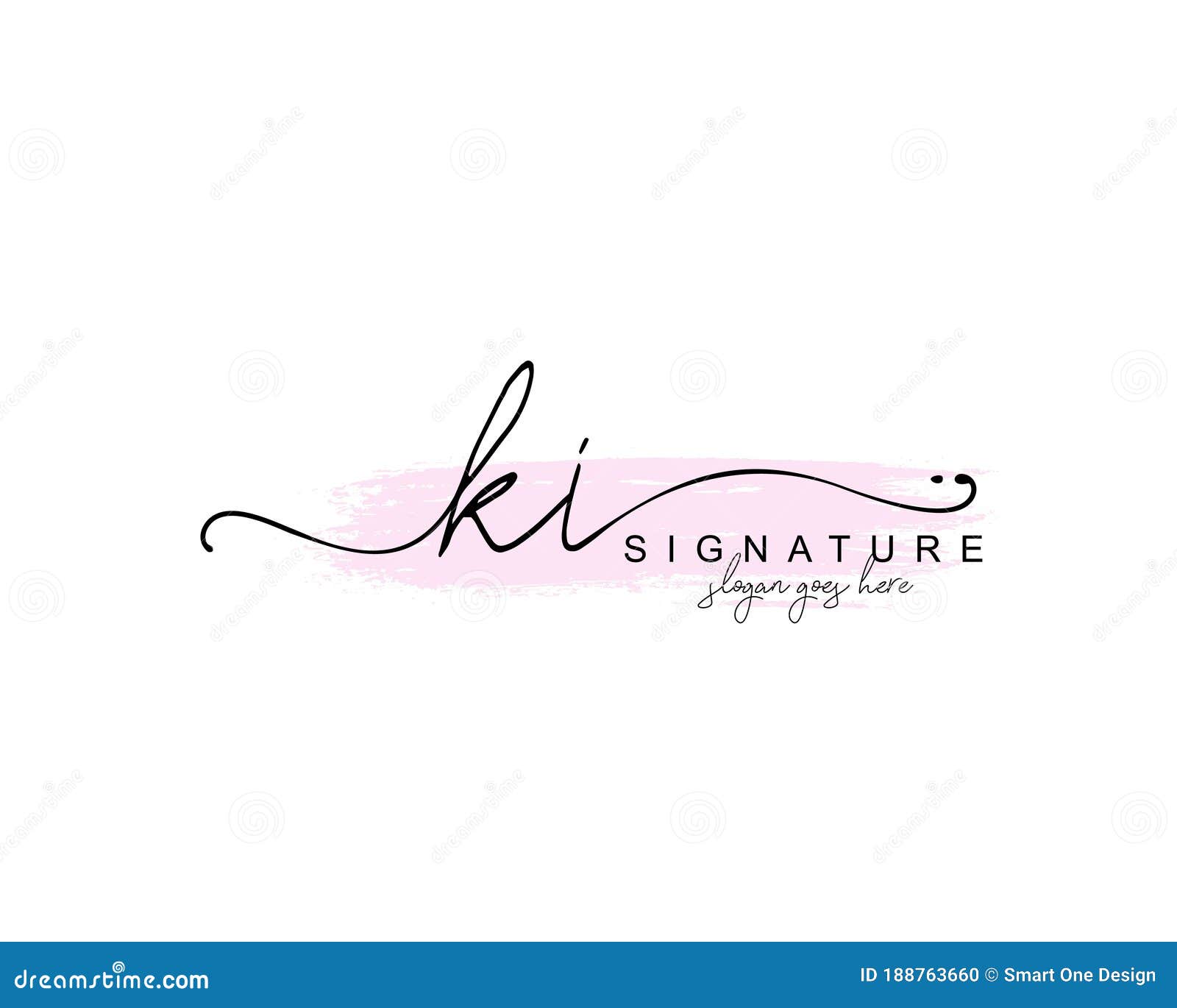 Initial KI Signature Logo Template Vector Stock Vector - Illustration ...