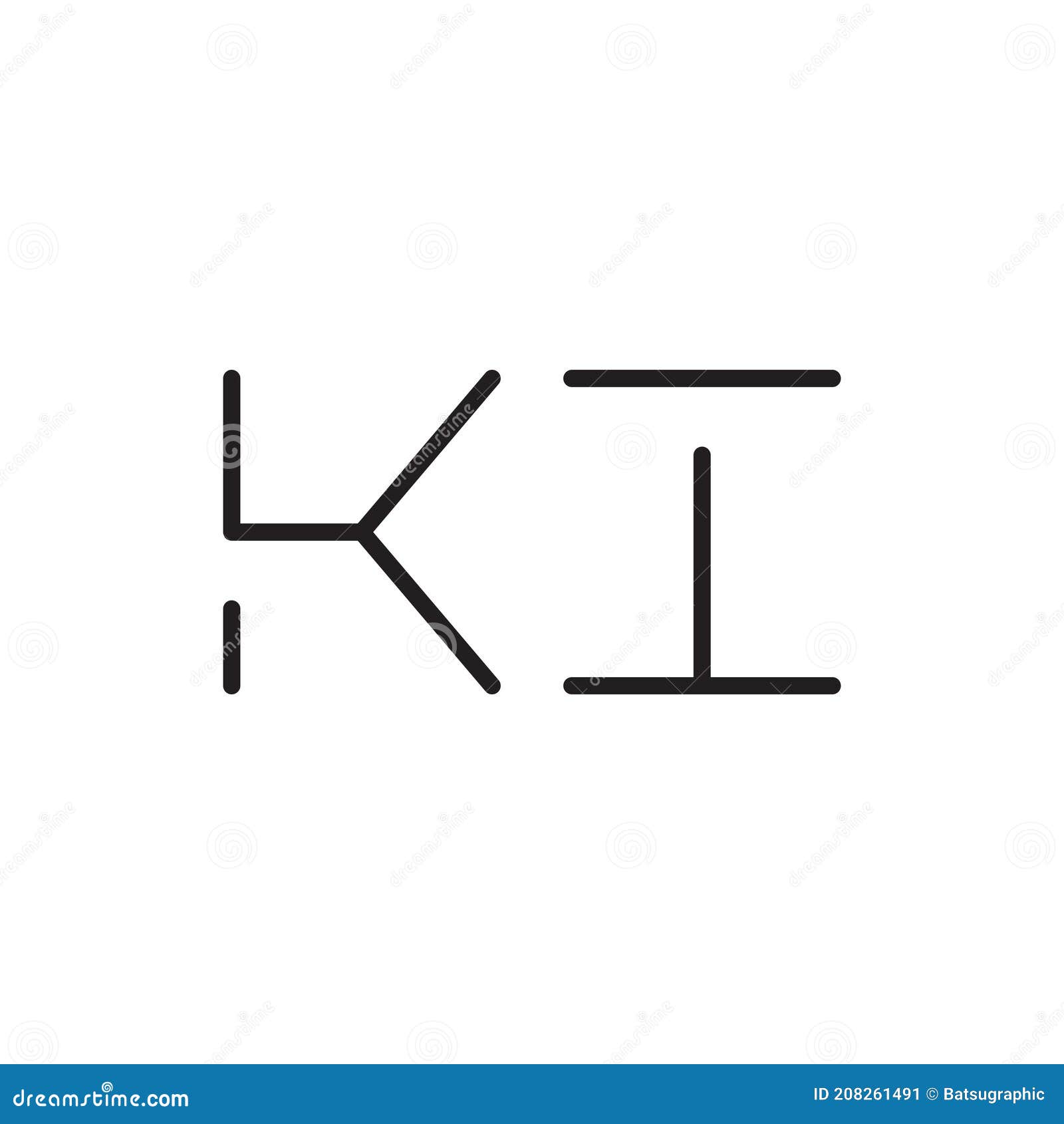 Ki Initial Letter Vector Logo Icon Stock Vector - Illustration of ...