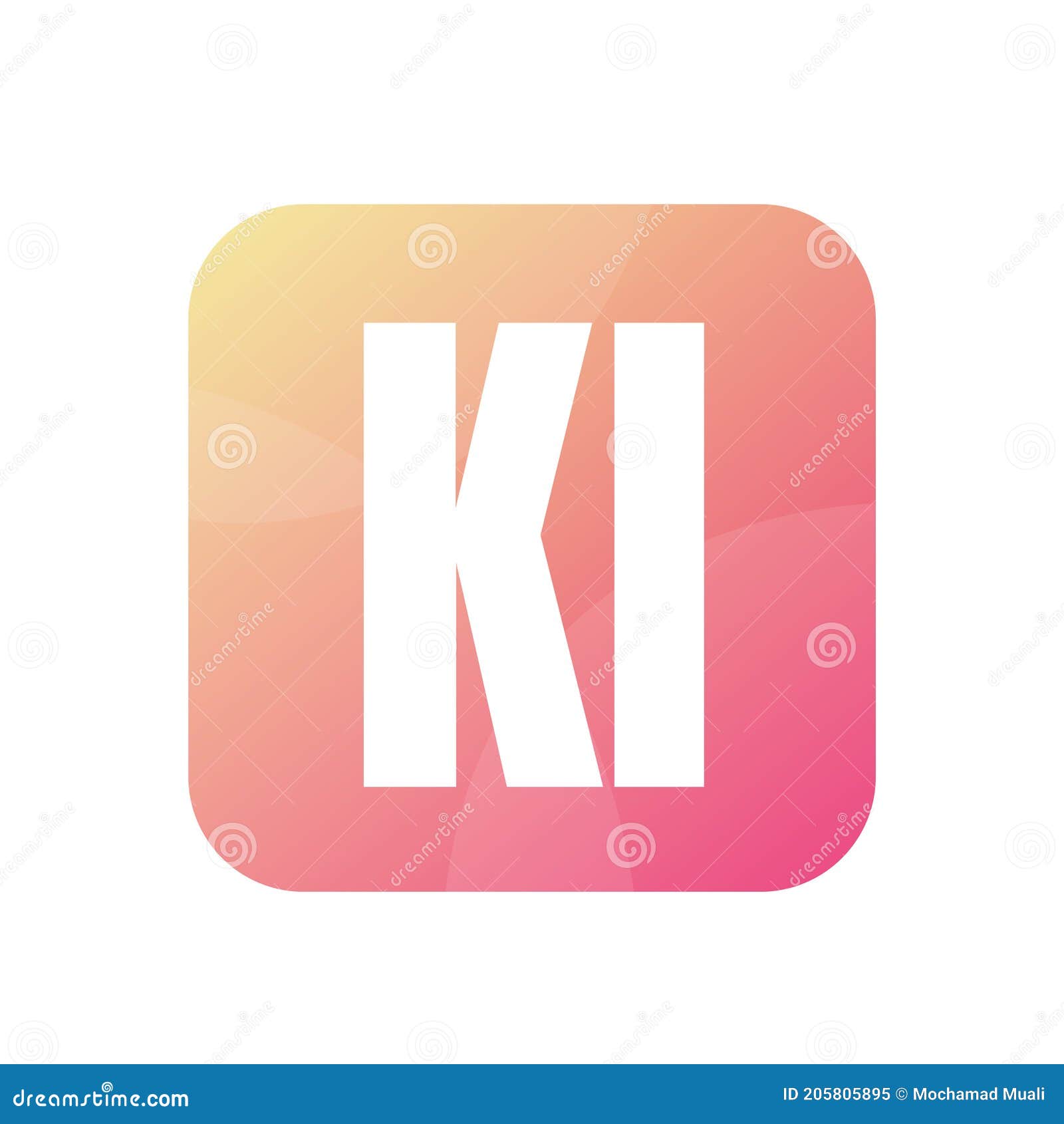 KI Letter Logo Design with Simple Style Stock Vector - Illustration of ...