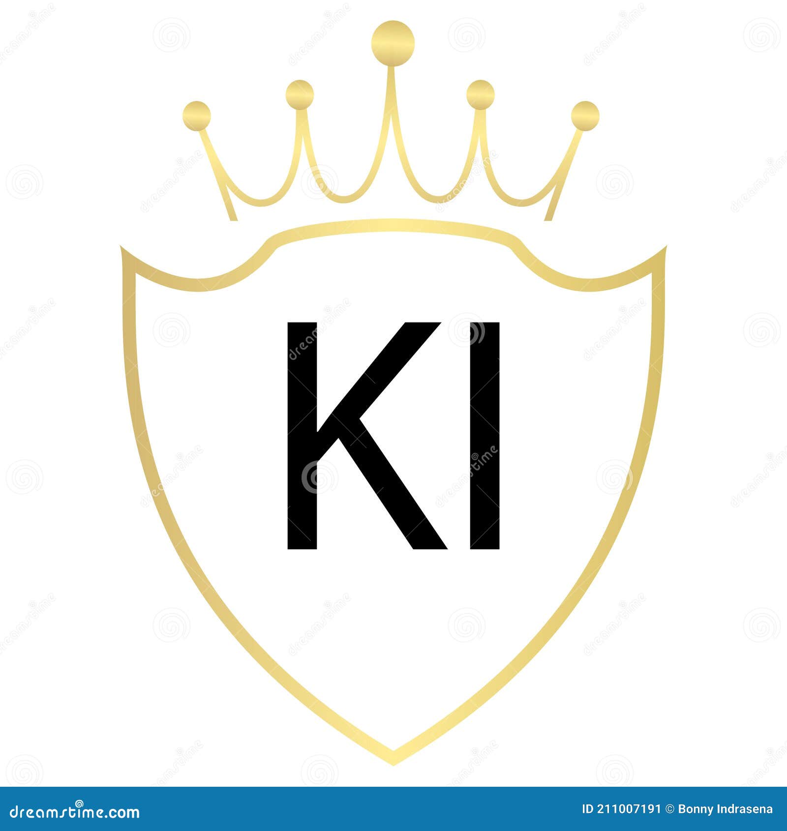 KI Letter Logo Design with Simple Style Stock Vector - Illustration of ...