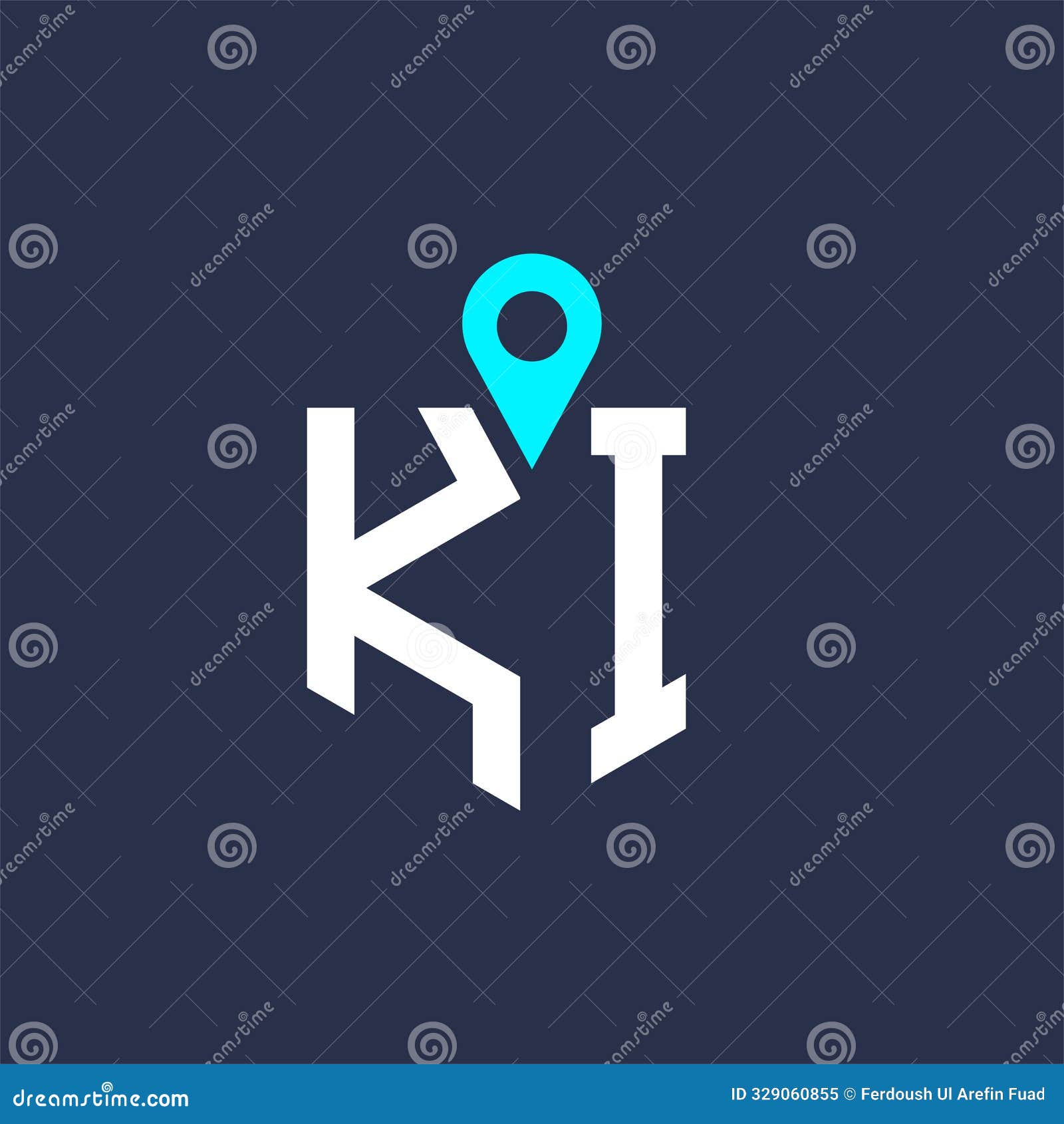 KI Location Logo Design for Recruitment and Navigation - Letter KI Logo ...