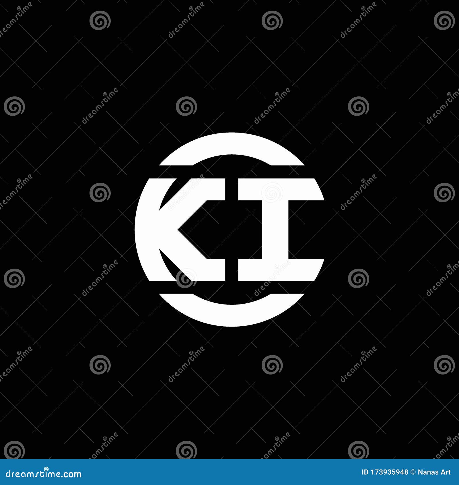KI Logo Monogram Isolated on Circle Element Design Template Stock ...