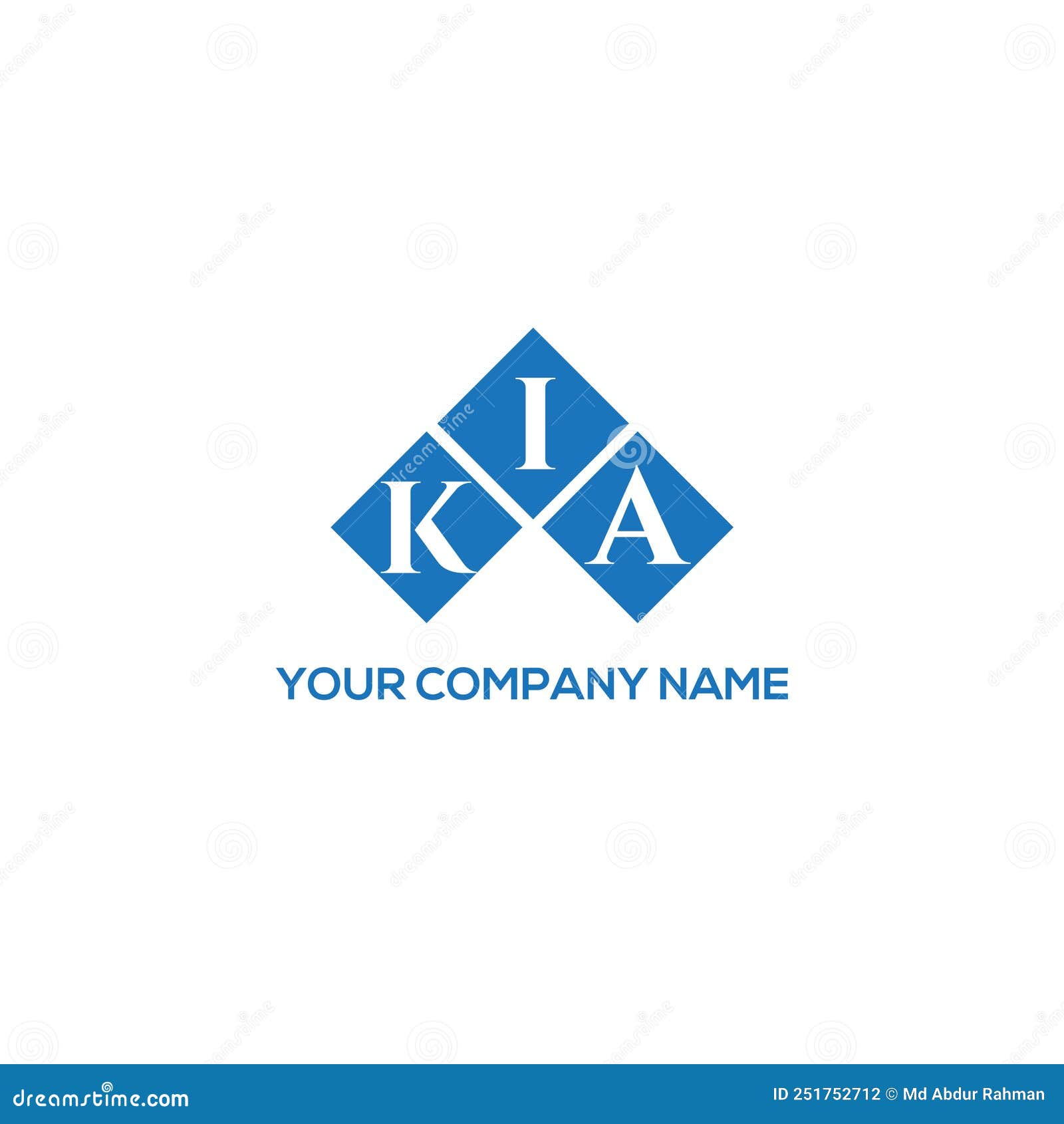 KIA Letter Logo Design On WHITE Background. KIA Creative Initials ...