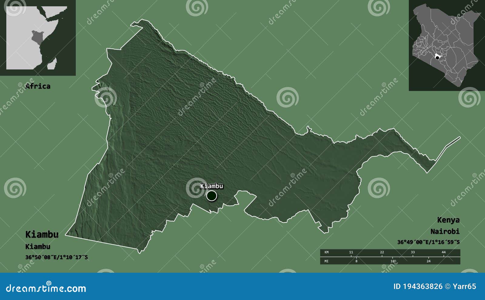 Kiambu, County of Kenya,. Previews. Administrative Stock Illustration ...