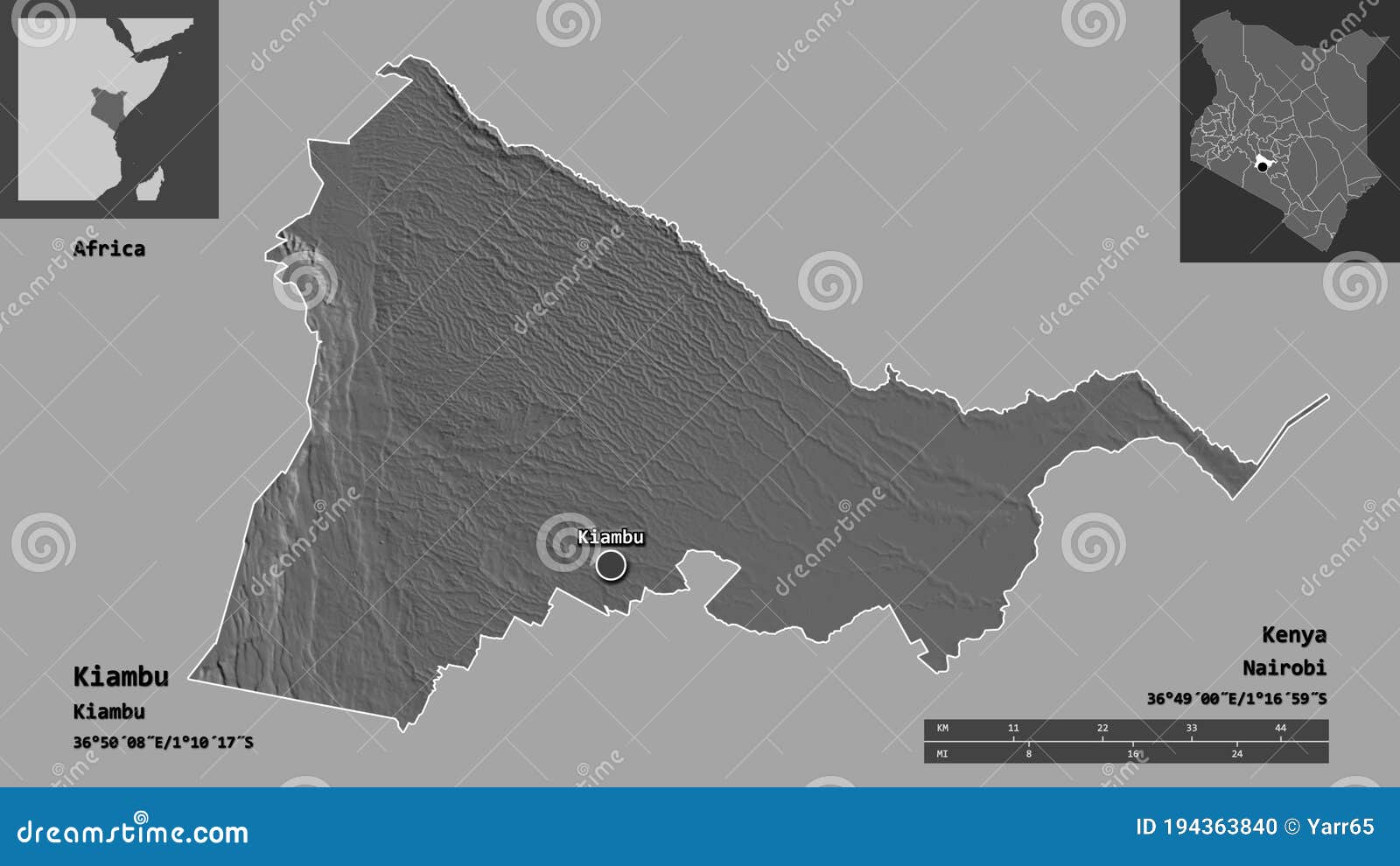 Kiambu, County of Kenya,. Previews. Bilevel Stock Illustration ...