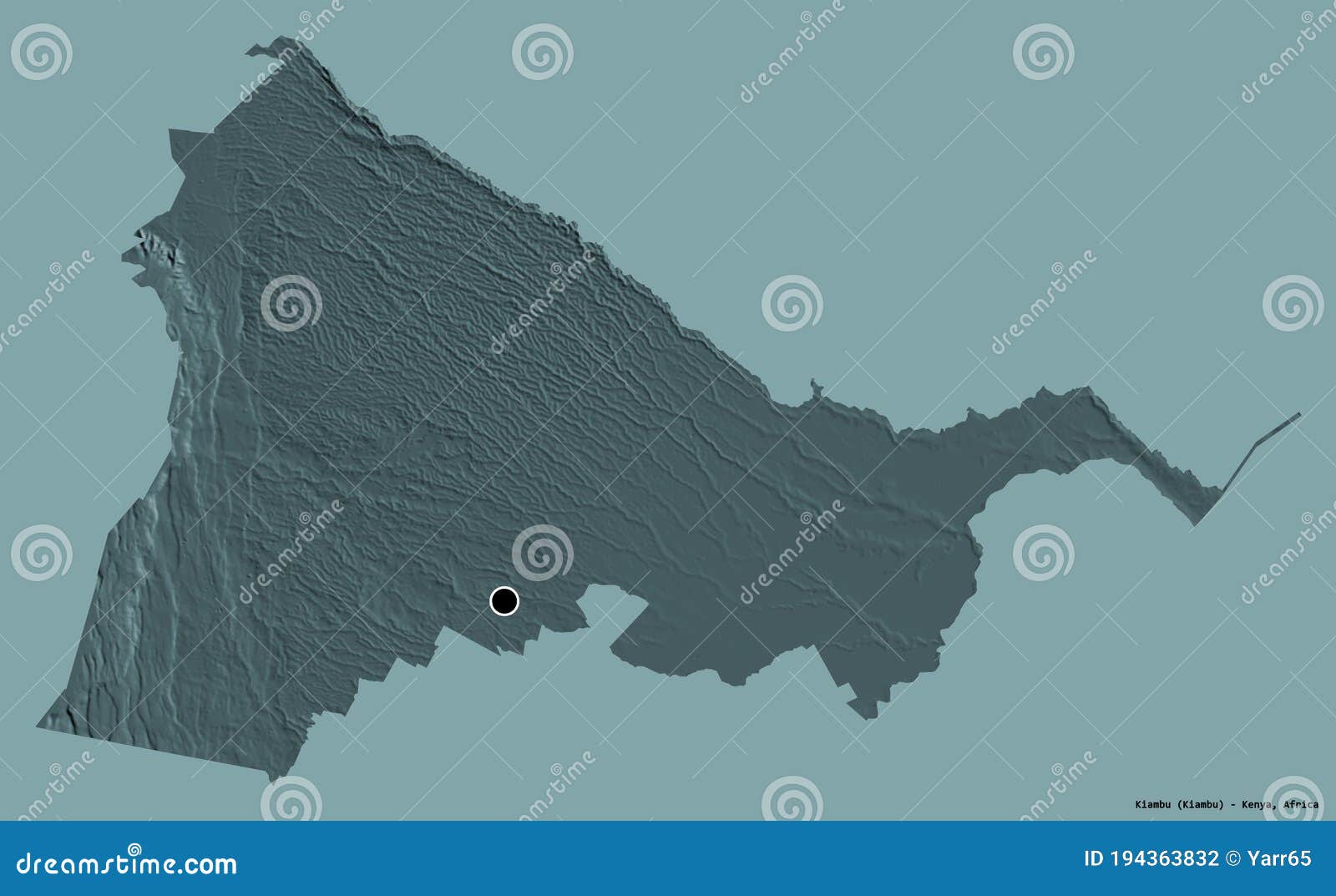 Kiambu, County of Kenya, on Solid. Administrative Stock Illustration ...