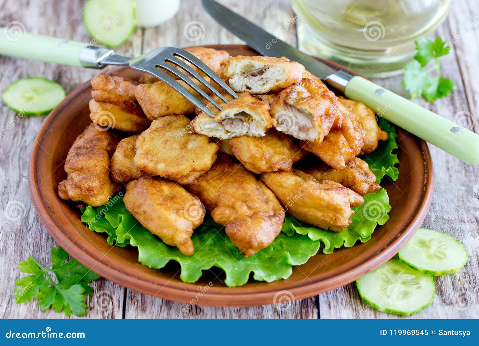 Kibbeling - Deep Fried Battered Fish Pieces Stock Image - Image of ...