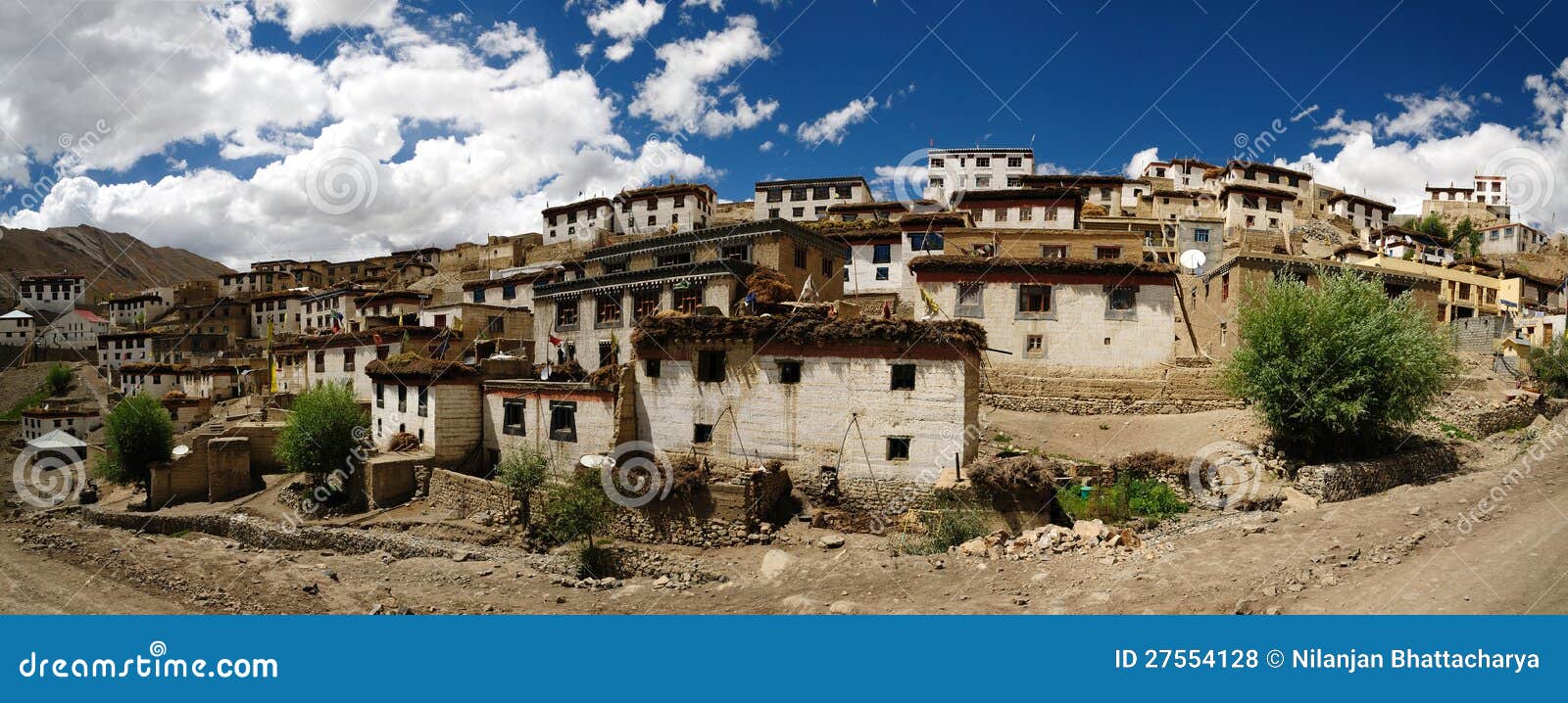 Kibber village panorama stock photo. Image of building - 27554128