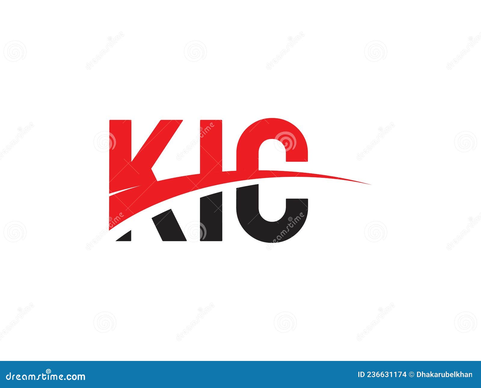 KIC Letter Initial Logo Design Vector Illustration Stock Vector ...