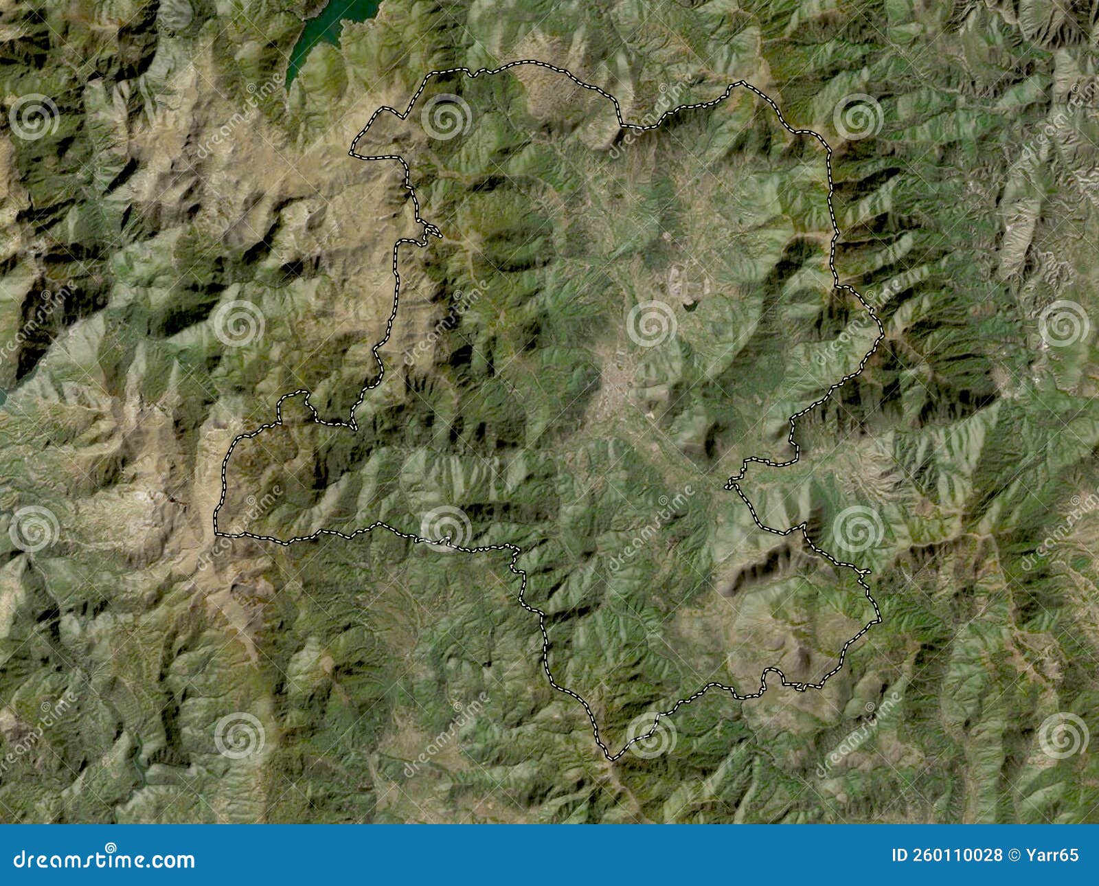 Kicevo, Macedonia. Low-res Satellite. No Legend Stock Illustration ...