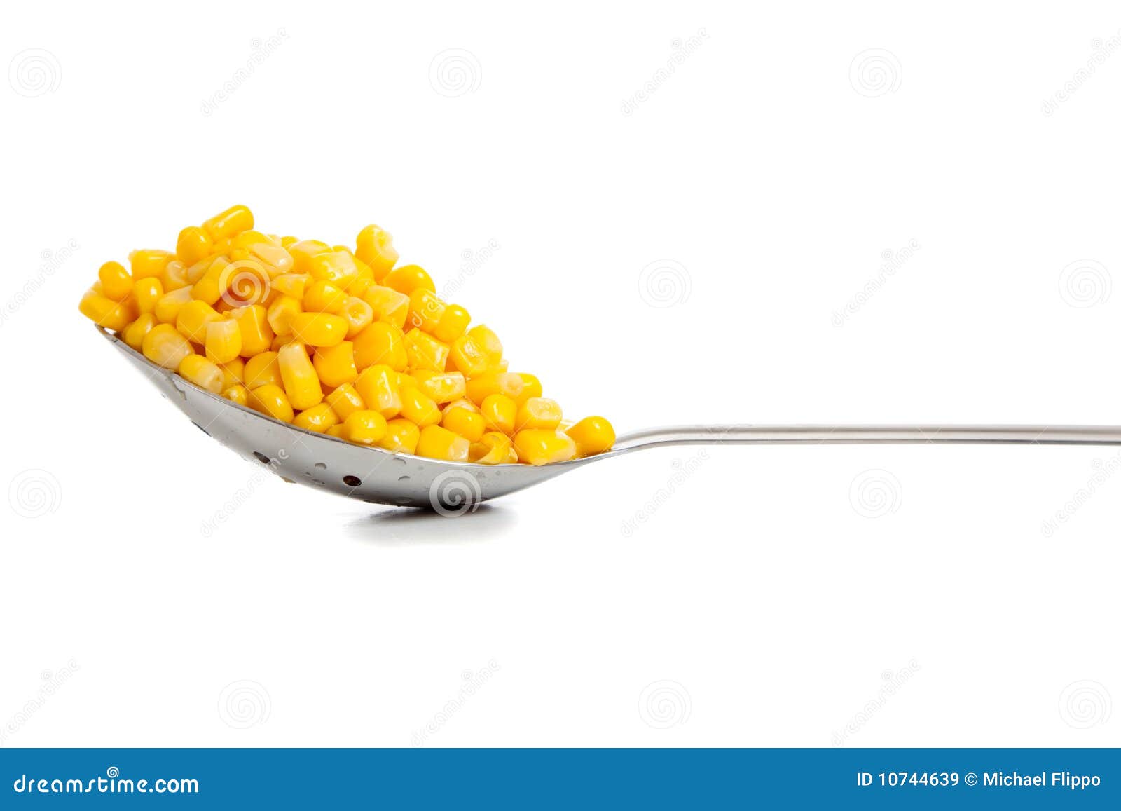 Kichen Spoon with Yellow Corn Stock Image - Image of cook, healthy ...
