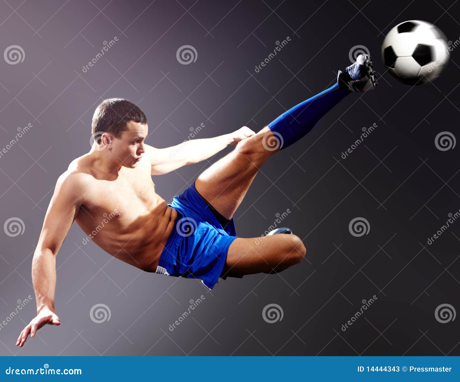 Kick stock image. Image of male, football, emotion, grey - 14444343