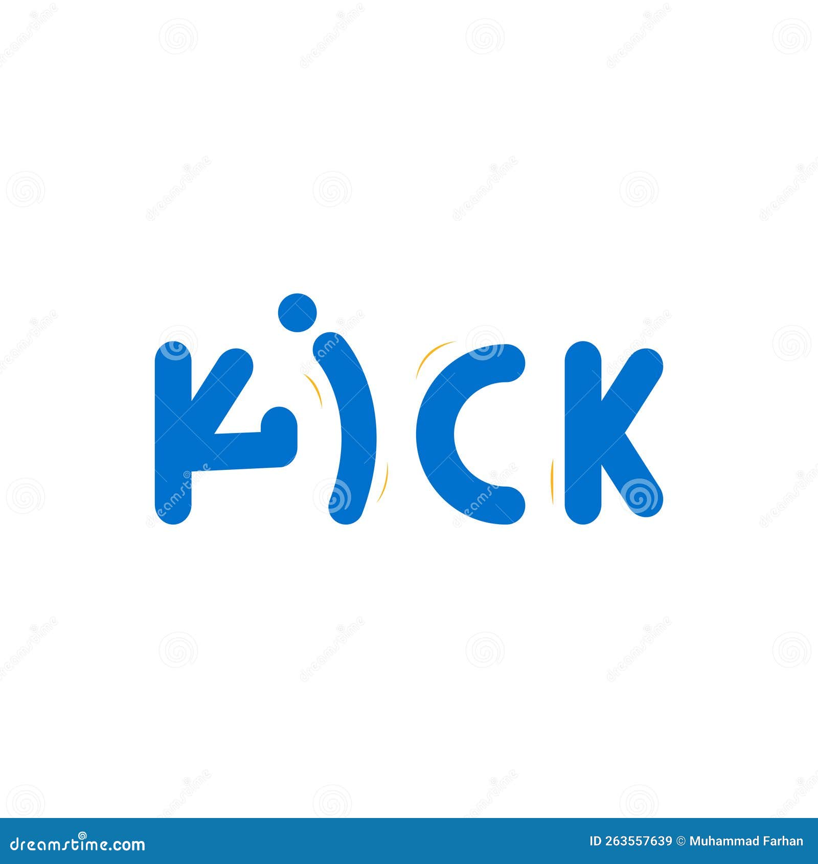 Kick Word Logo, Wordmark Logo, Logotype, Kick Icon Stock Vector ...