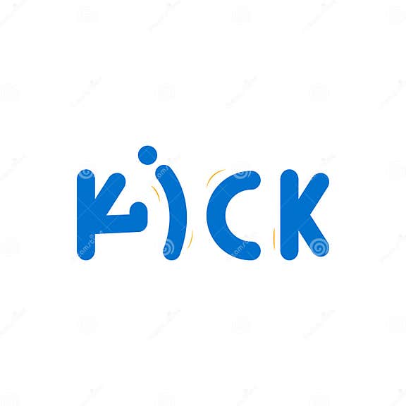 Kick Word Logo, Wordmark Logo, Logotype, Kick Icon Stock Vector ...