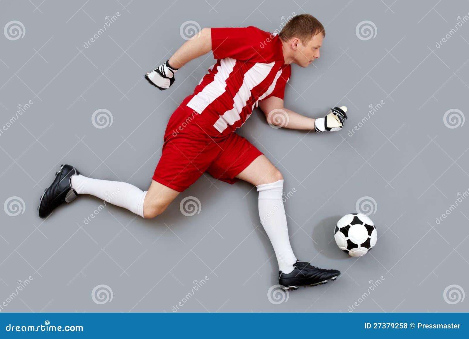 Kick the ball stock photo. Image of athletic, goal, handsome - 27379258
