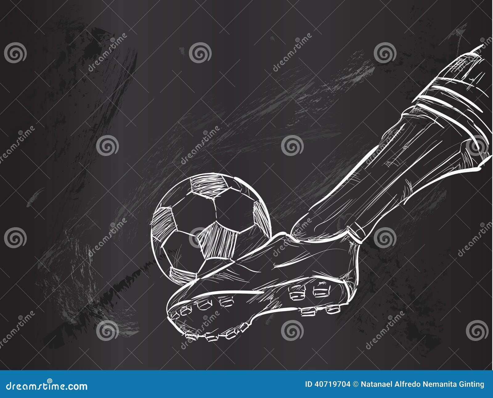 Kick The Ball. One Line Drawing. One-line Art. One Continues Line ...