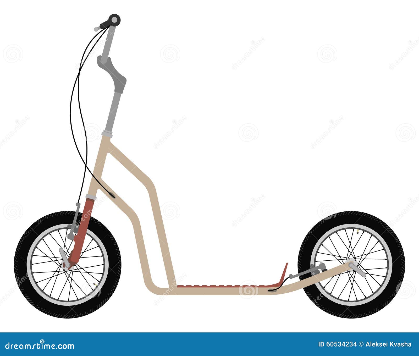 Kick bike scooter stock vector. Illustration of power - 60534234
