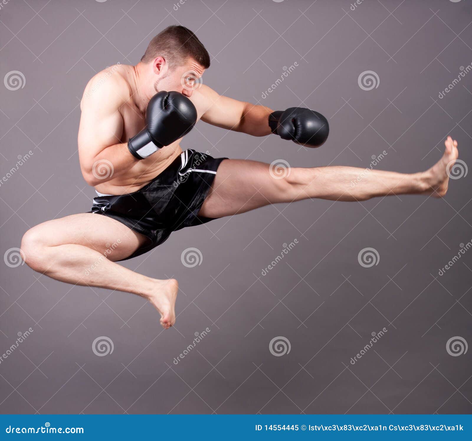 Kick-boxer stock image. Image of forearms, anger, active - 14554445