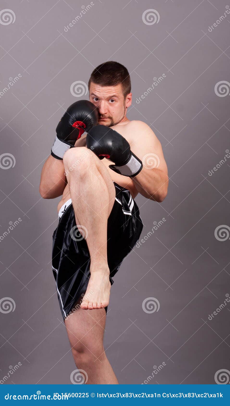 Kick-boxer stock image. Image of heavy, caucasian, boxer - 15600225