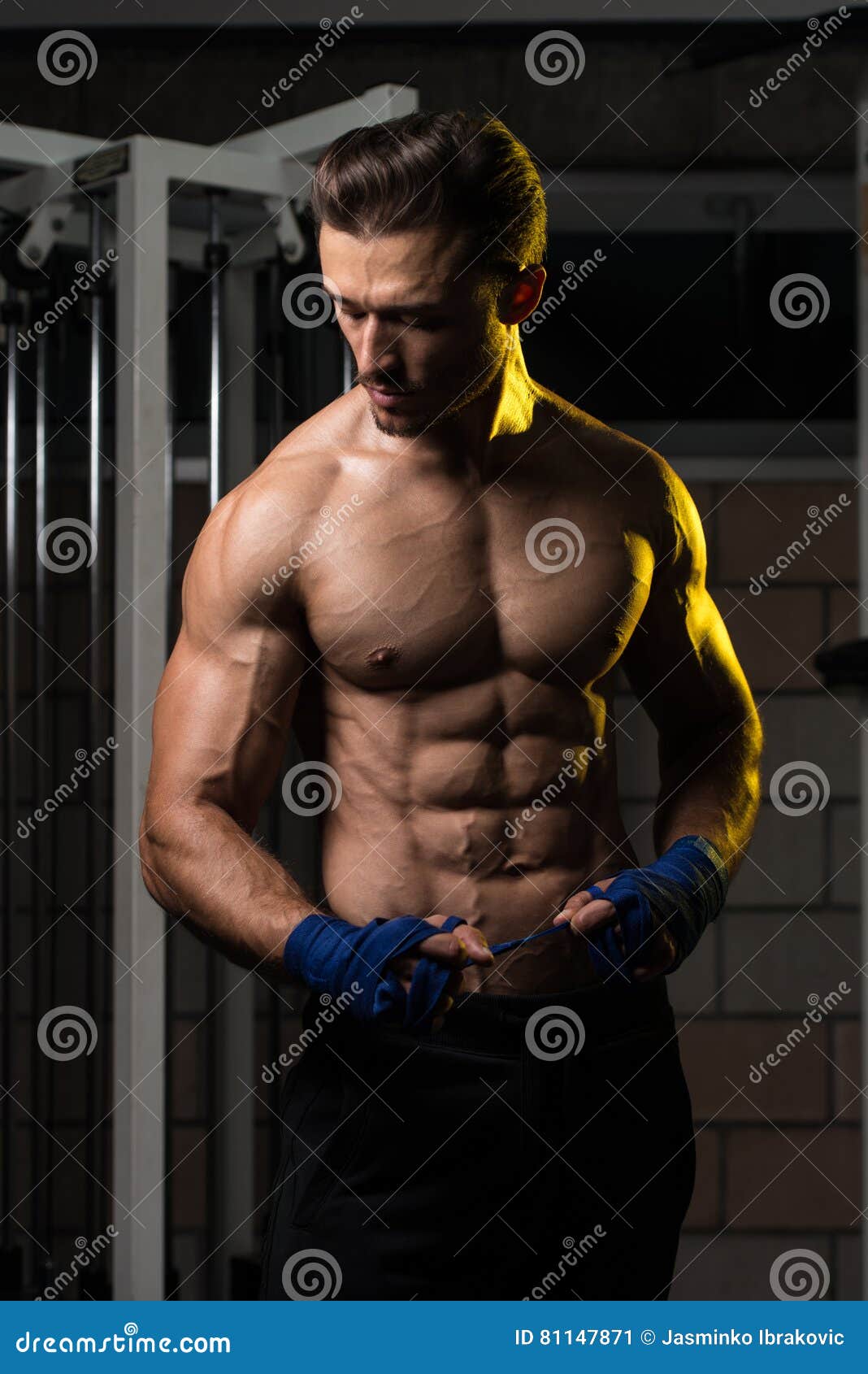 Kick Boxer Getting Ready stock image. Image of human - 81147871