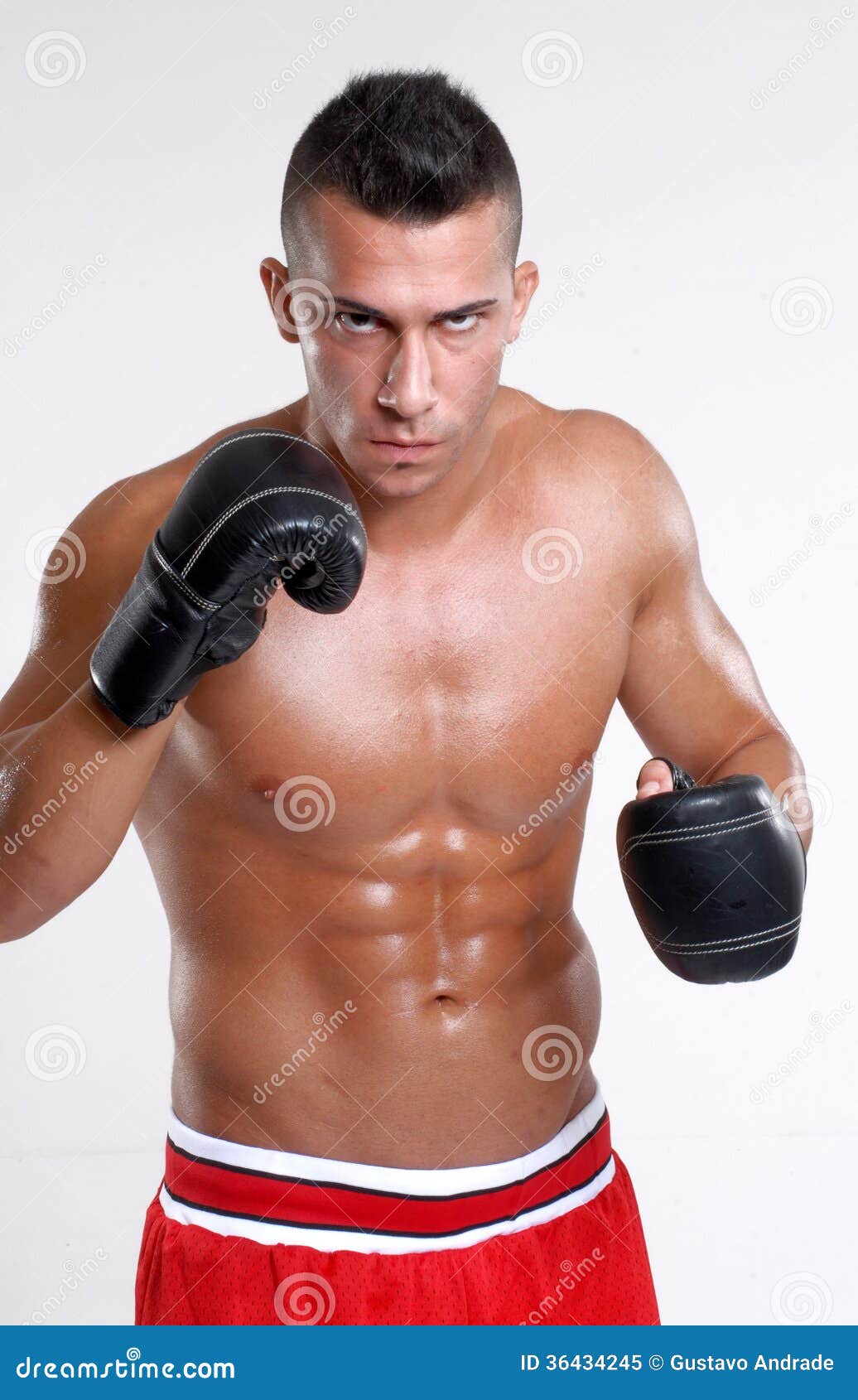 Kick boxer. stock image. Image of male, macho, fight - 36434245