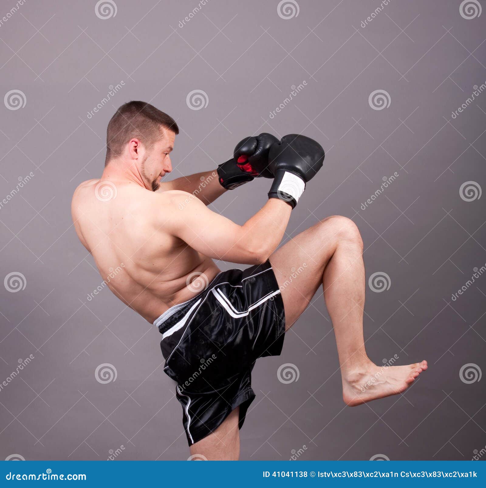 Kick-boxer stock photo. Image of heavy, boxer, hard, aggression - 41041138