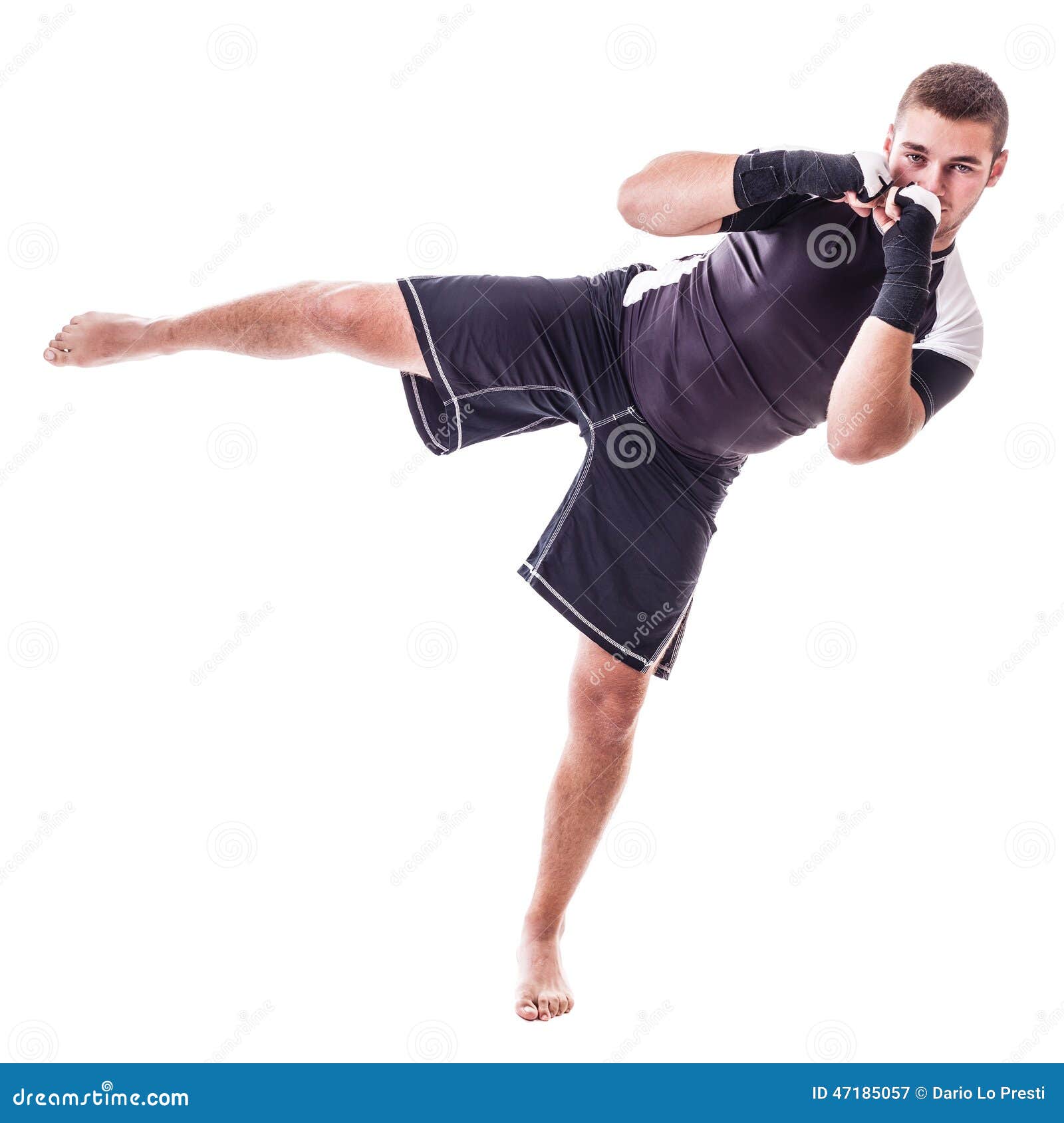Kick boxer stock image. Image of fight, mittens, kickboxer - 47185057
