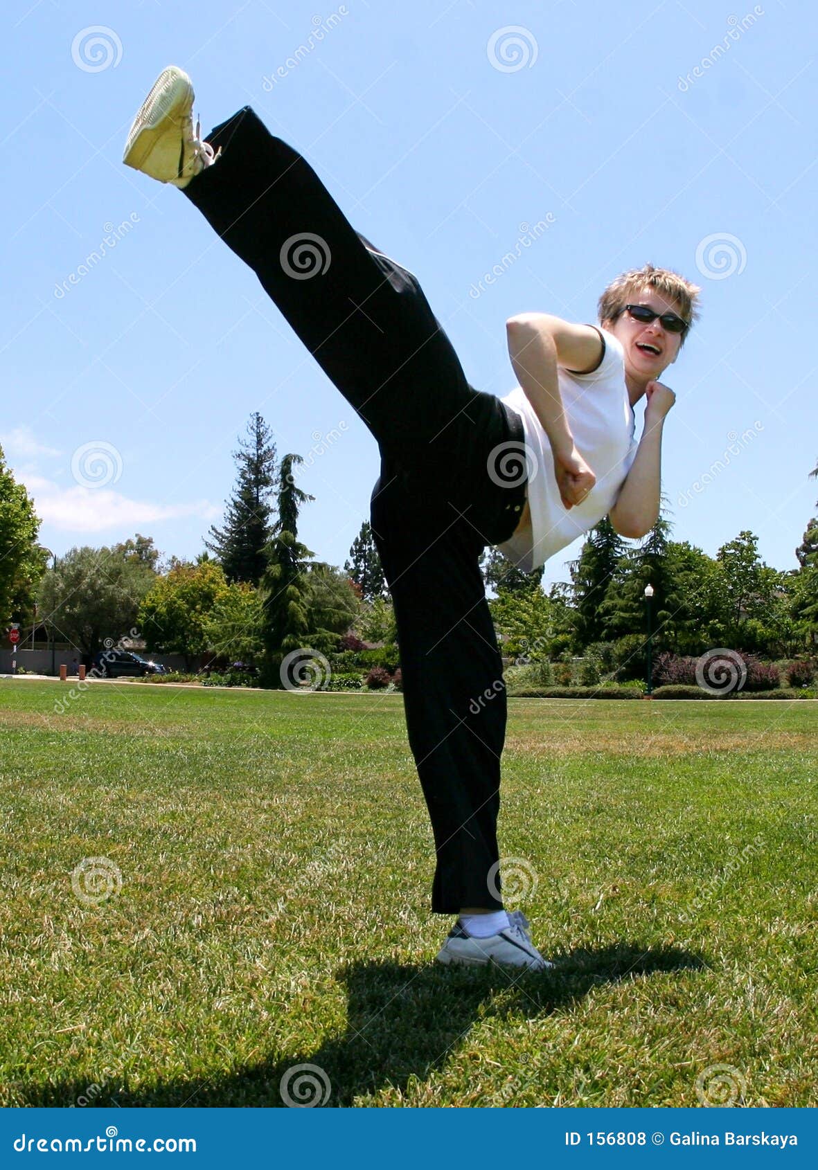 Kick boxing stock photo. Image of blue, exercising, game - 156808