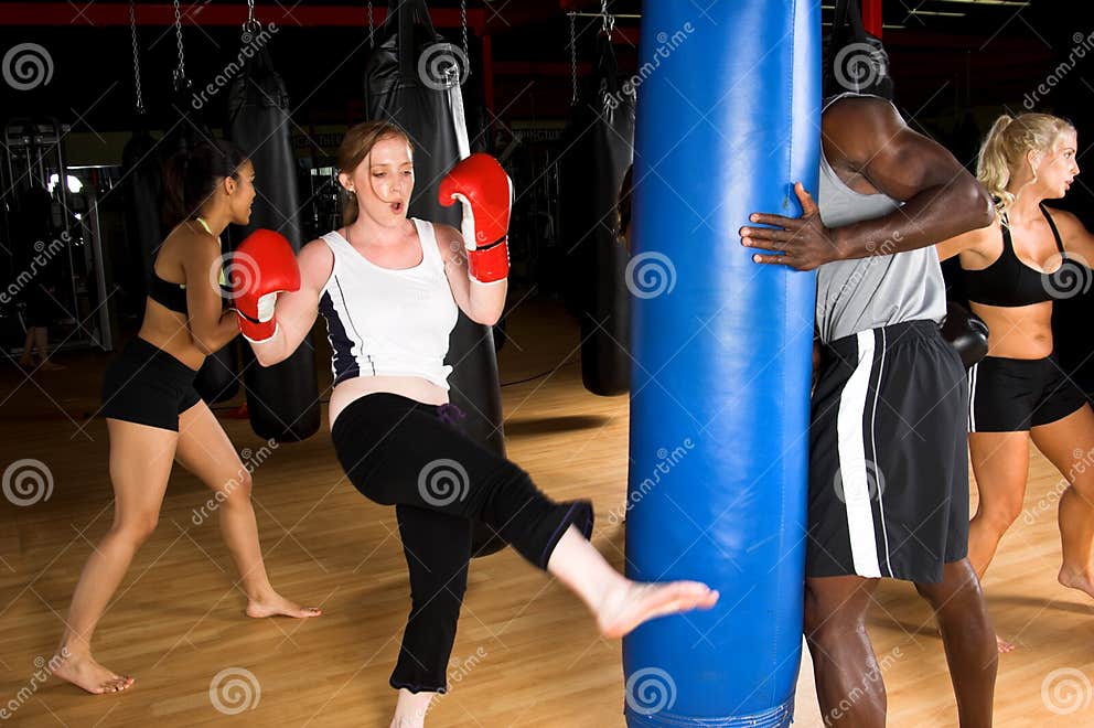 Kick Boxing Class stock photo. Image of slip, sport, training - 2774250