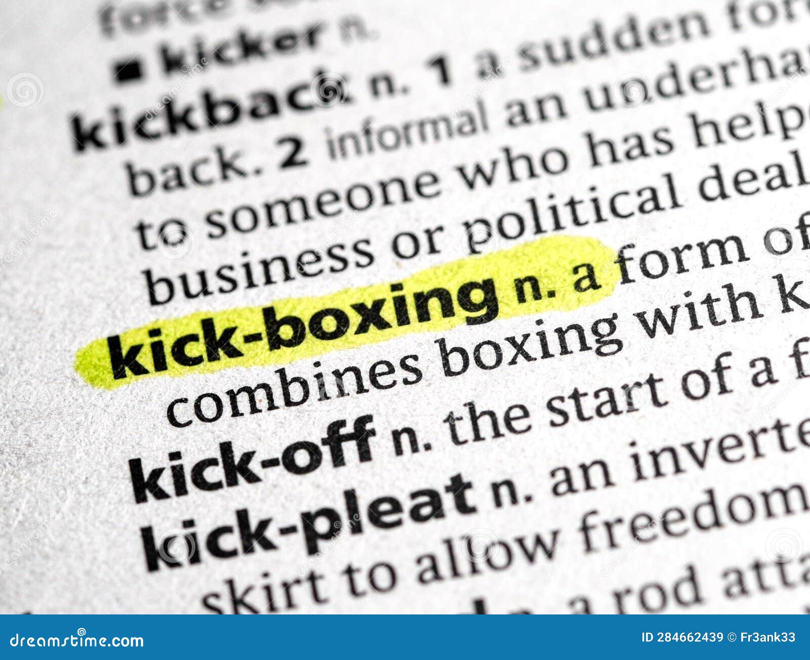 Kick boxing stock image. Image of words, punch, fighting - 284662439