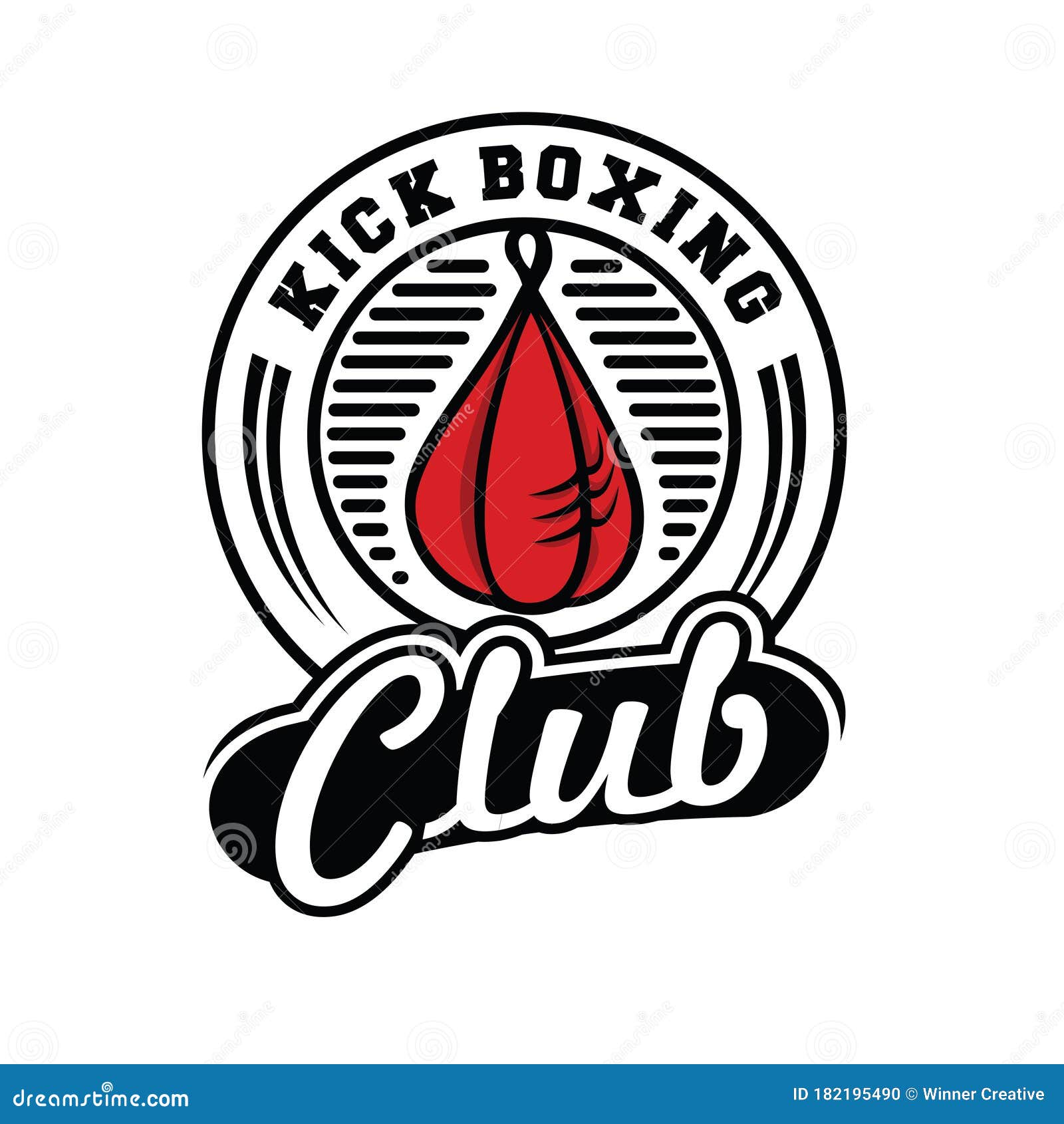 Kick Boxing and Martial Arts Logo Vector Stock Vector - Illustration of ...