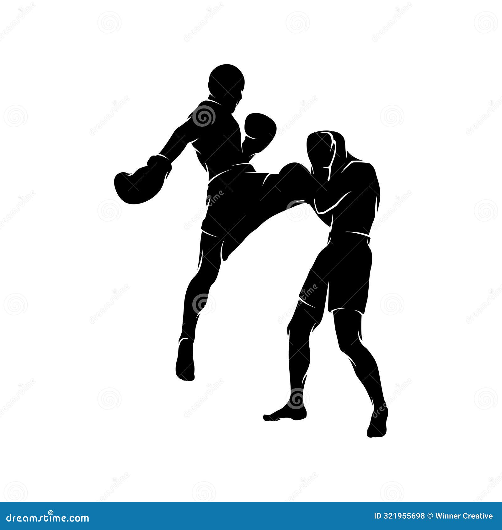 Kick Boxing and Mixed Martial Arts Logo Vector Stock Vector ...