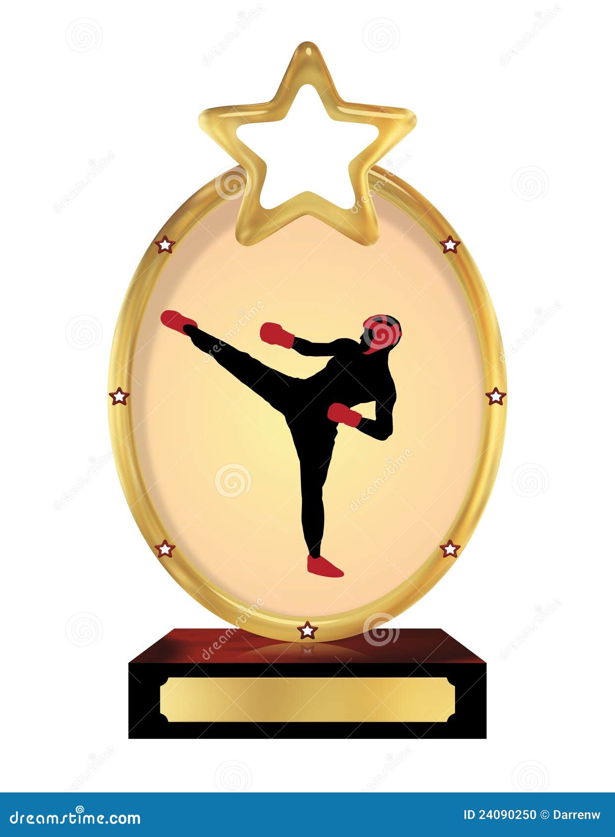 Kick boxing Trophy stock illustration. Illustration of graphic - 24090250