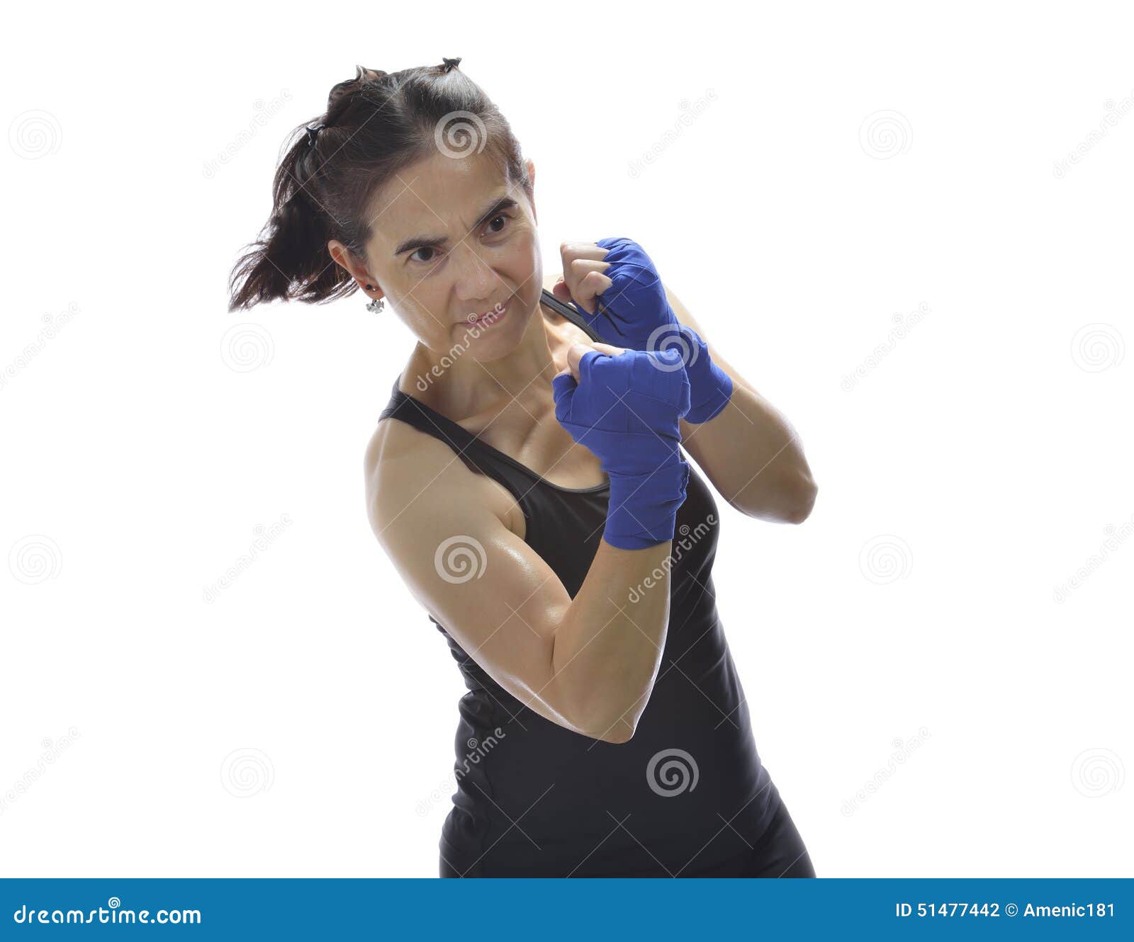 Kick Boxing Woman stock photo. Image of gloves, woman - 51477442