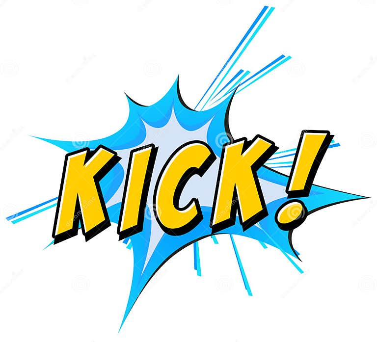 Kick flash stock illustration. Illustration of wording - 46451809