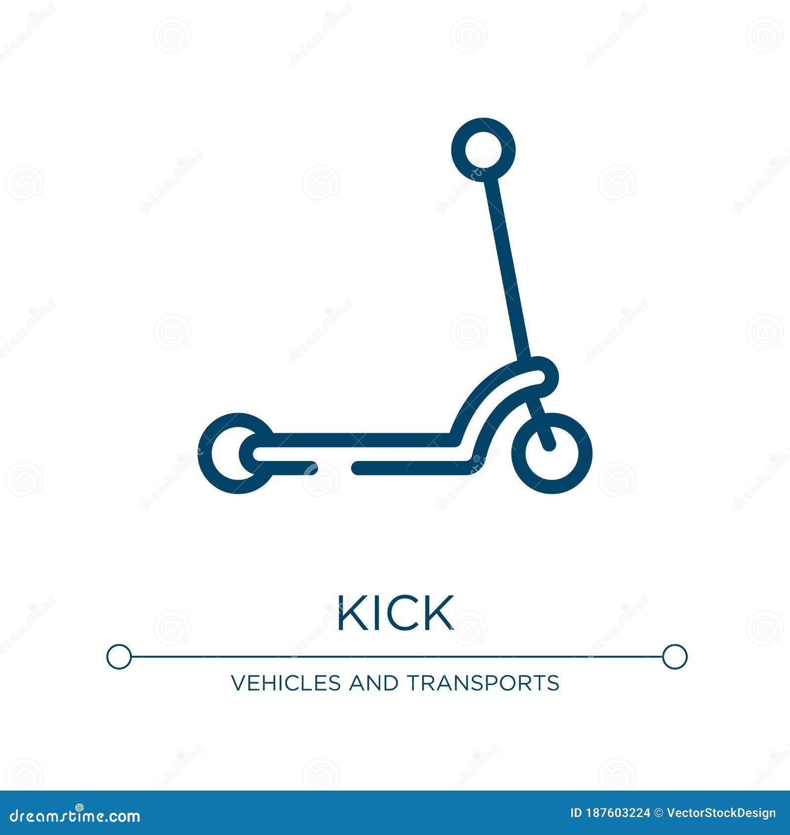 Kick Icon. Linear Vector Illustration from Transportation Collection ...