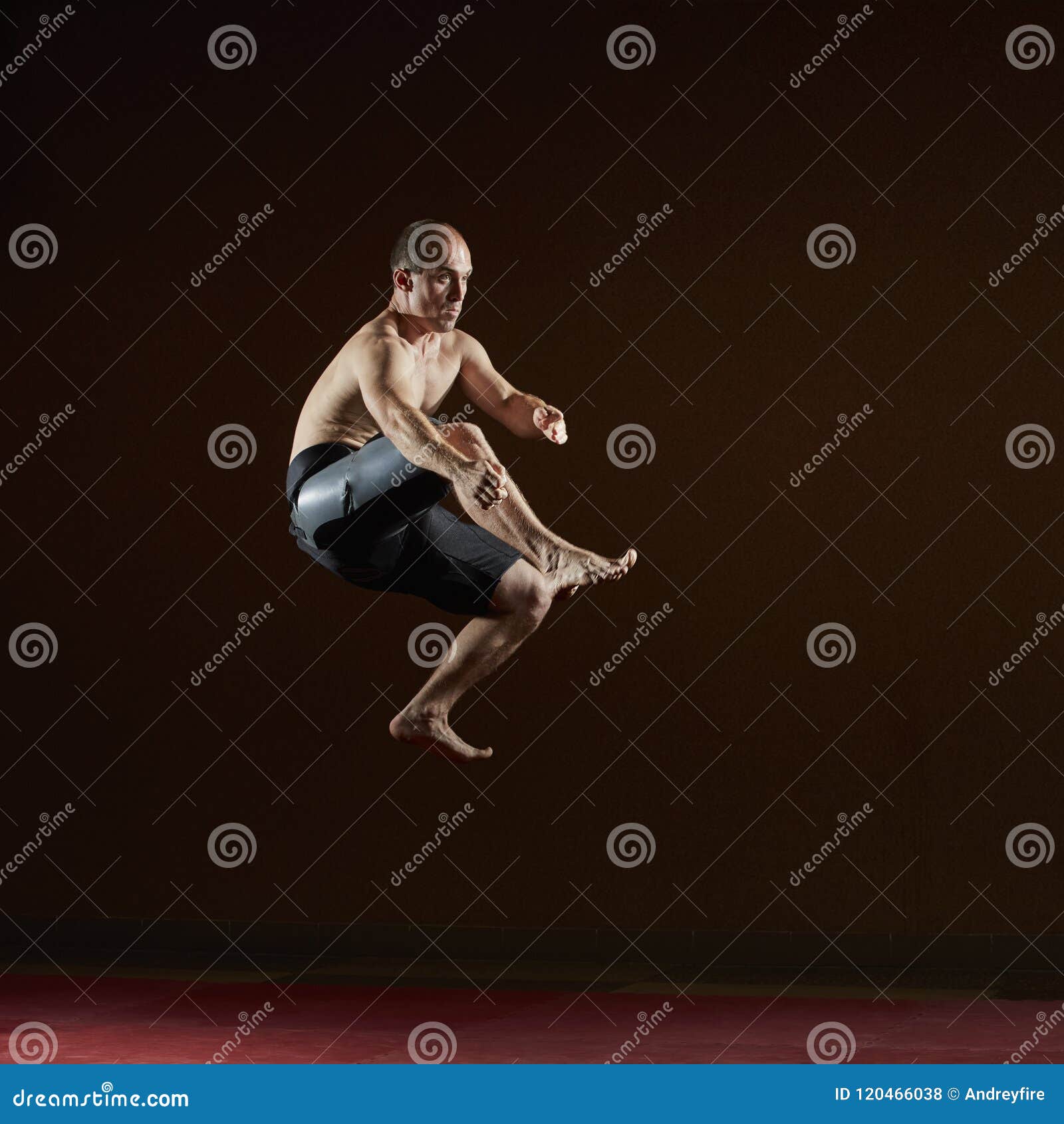 A Kick in a Jump Performed by an Athlete Stock Photo - Image of kung ...