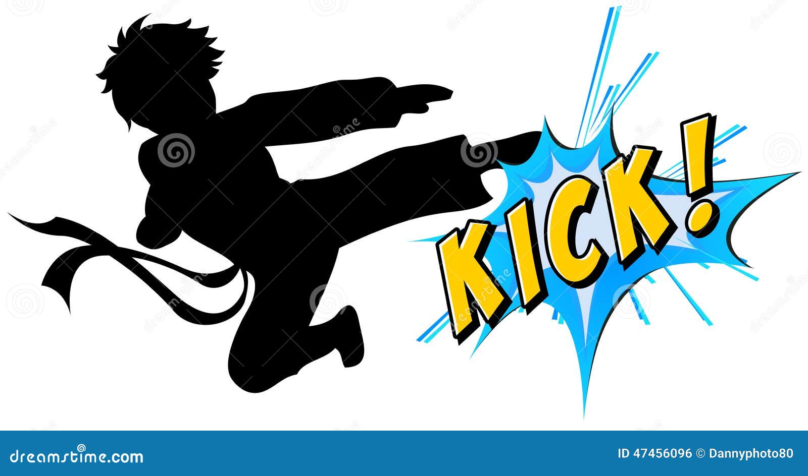 Kick stock vector. Illustration of background, clipart - 47456096